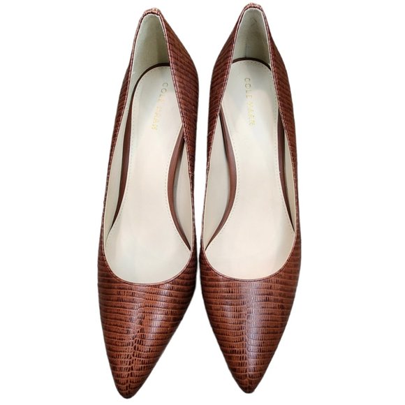 Cole Haan | Shoes | Cole Haan Womens Gemma Logo Pump Cherry Mahogany ...